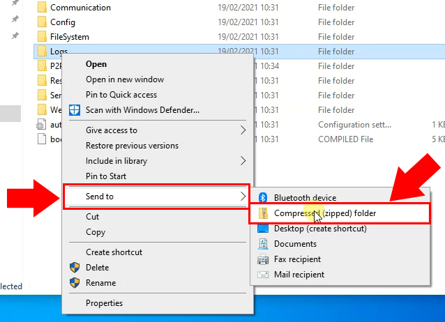 How to send Logs to Ozeki