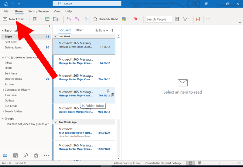 Exchange messages in the SMS gateway