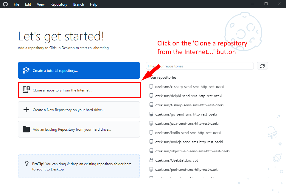 How to download the latest Delphi SMS api unit from Github